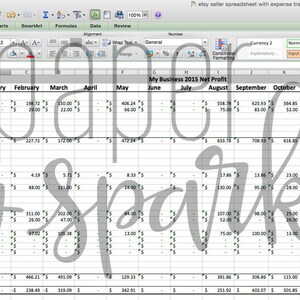 Etsy Seller Spreadsheet Bookkeeping Template for Etsy Shop - Etsy