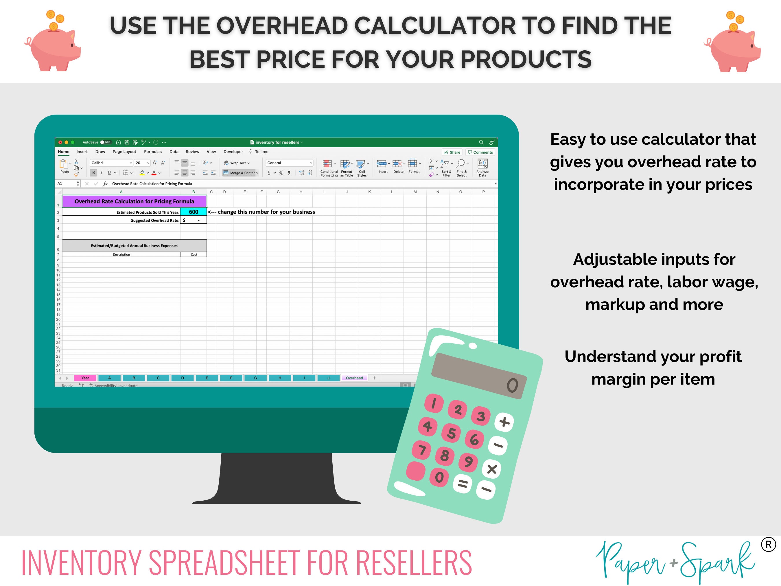 Inventory for Resellers Spreadsheet Inventory Tracking, Pricing, and ...