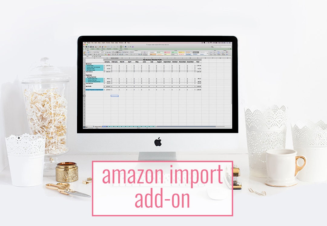 Amazon Import Add on Bookkeeping Template for Handmade - Etsy