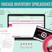 Inventory Spreadsheet for Vintage Sellers Etsy Vintage Inventory and ...
