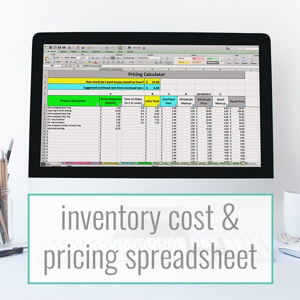Salon Inventory Spreadsheet - Etsy