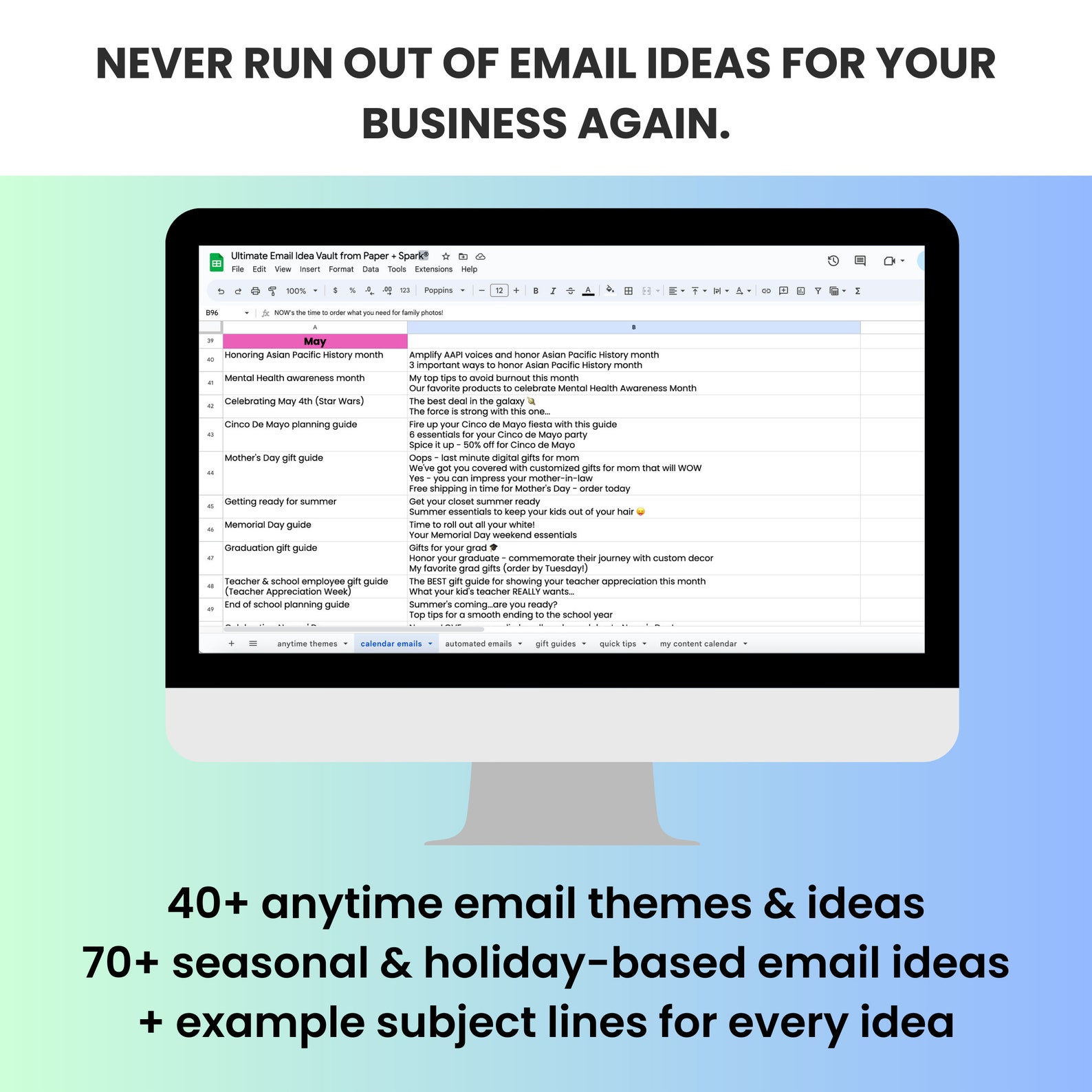Ultimate Email Idea Vault - Etsy