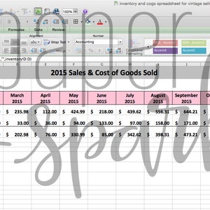 Inventory Spreadsheet for Vintage Sellers Etsy Vintage - Etsy