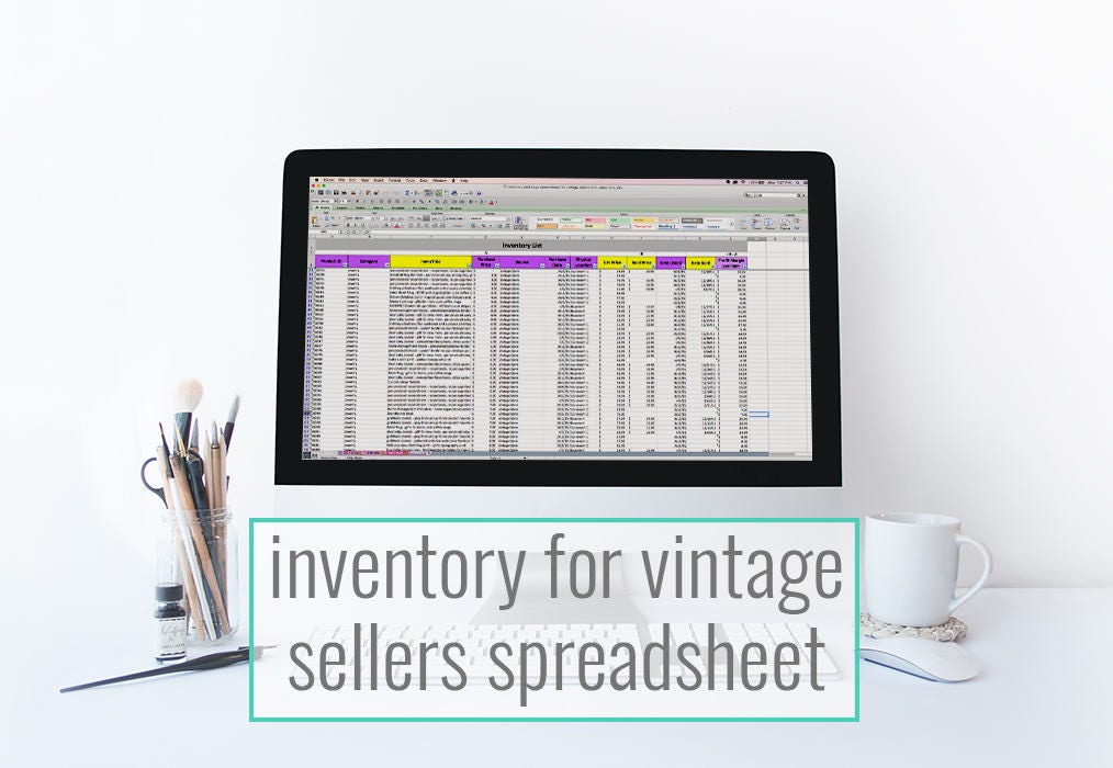 Inventory Spreadsheet for Vintage Sellers Etsy vintage | Etsy