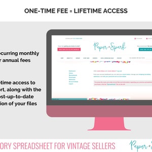 Inventory Spreadsheet for Vintage Sellers - Etsy Vintage Inventory and ...