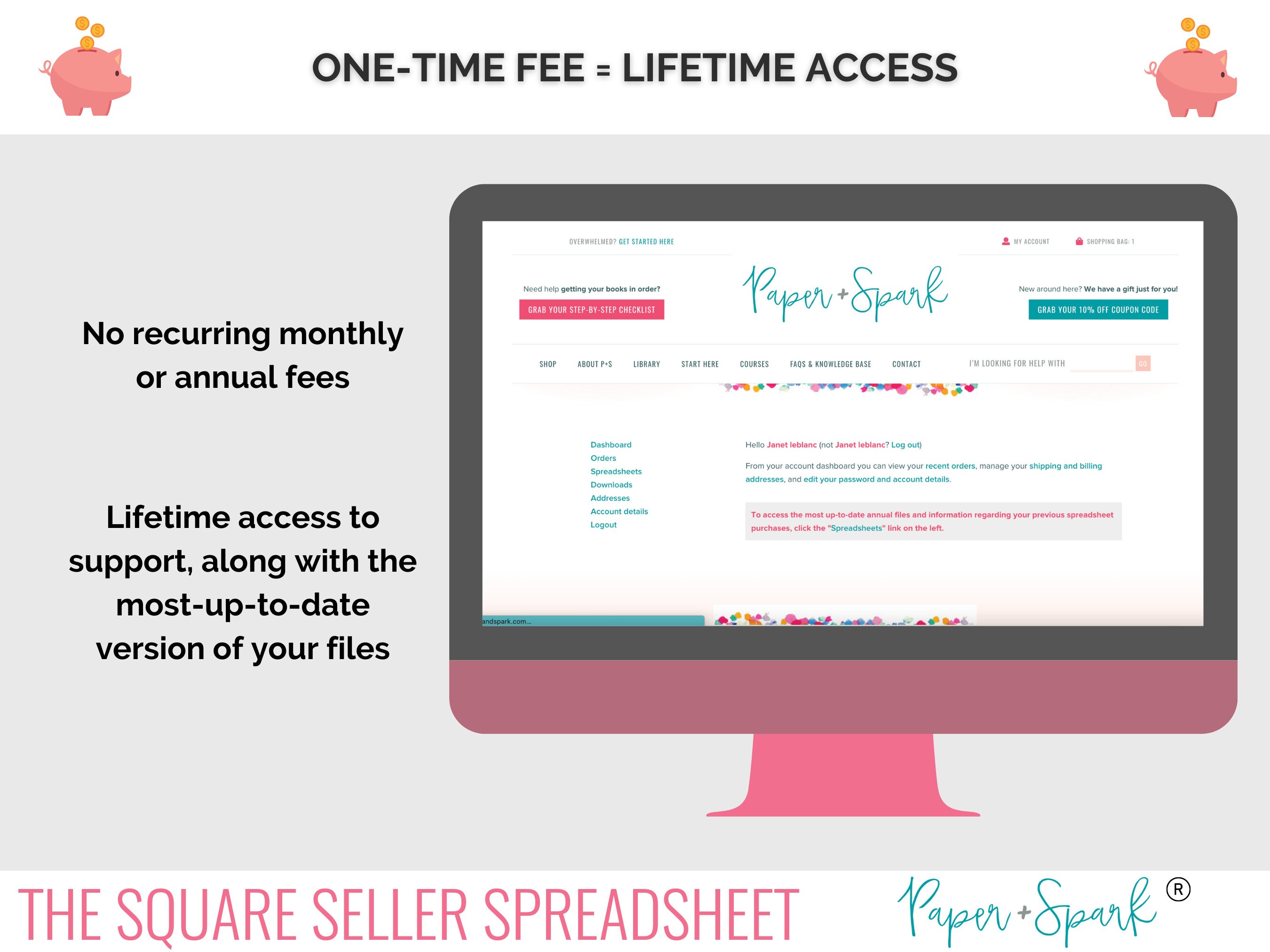 Square Seller Spreadsheet - Bookkeeping Template for Squarespace Sites ...