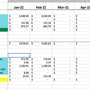 Ebay Seller Spreadsheet Bookkeeping Template for Ebay - Etsy