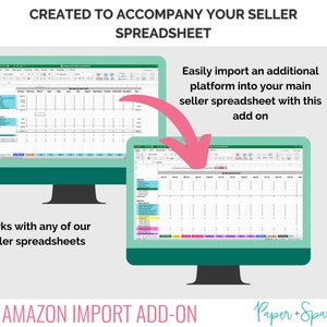 Amazon Import Add on - Bookkeeping Template for Handmade Amazon Sellers ...