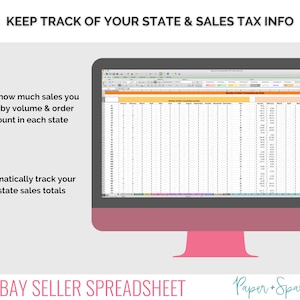 Ebay Seller Spreadsheet - Bookkeeping Template for Ebay Sellers - Ebay ...