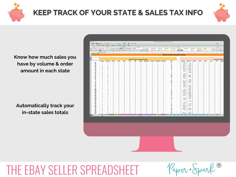 Ebay Seller Spreadsheet - Bookkeeping Template for Ebay Sellers - Ebay ...