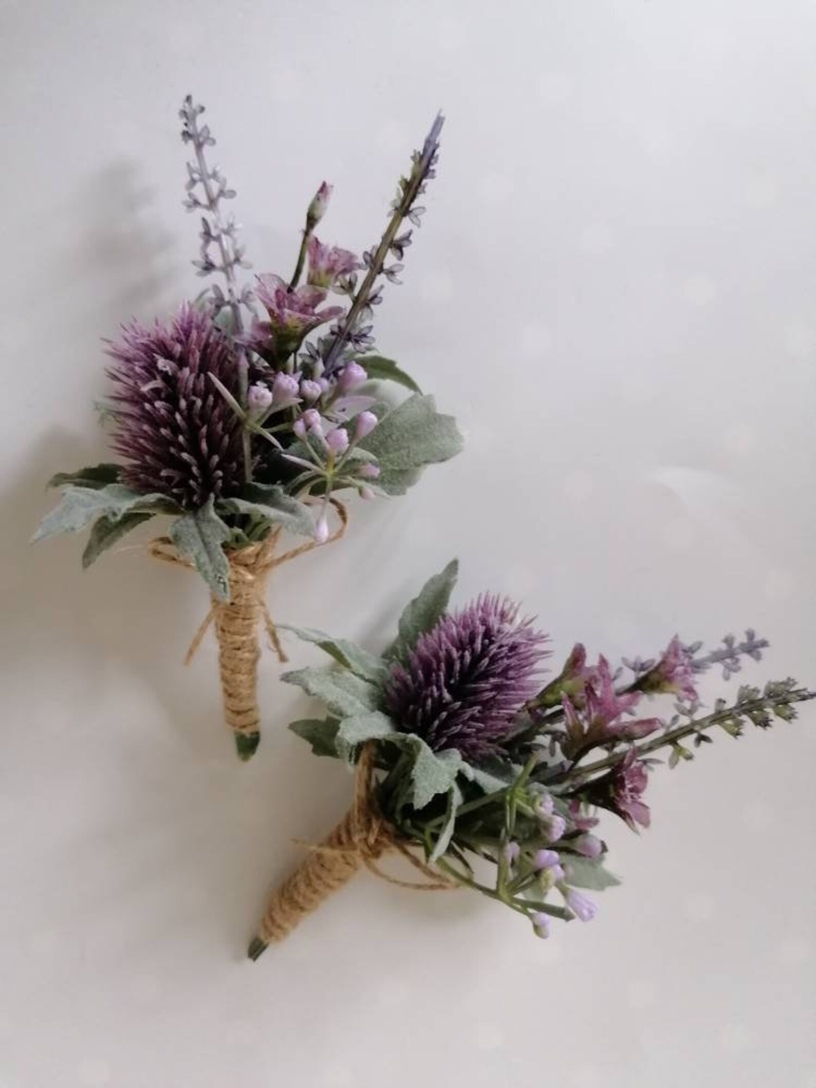 Scottish Wildflowers Heather Thistles Purple Buttonhole | Etsy UK