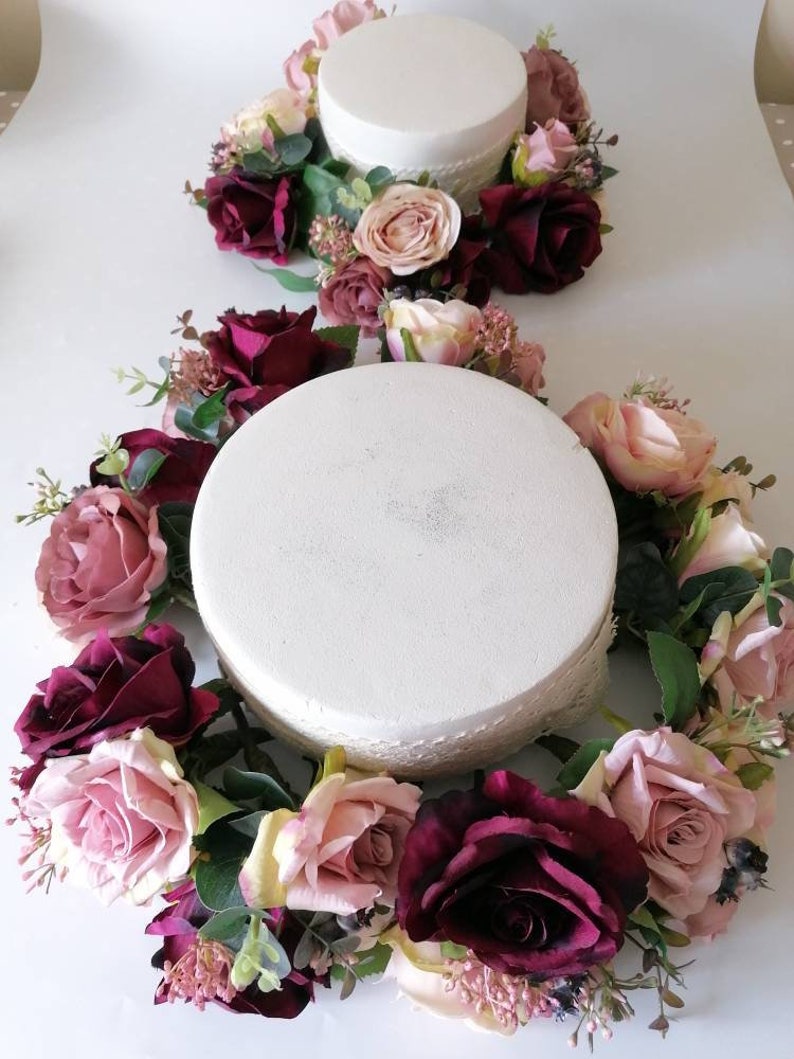 Custom Wedding Cake Garland Made to Order in Any Choice of Flowers and ...