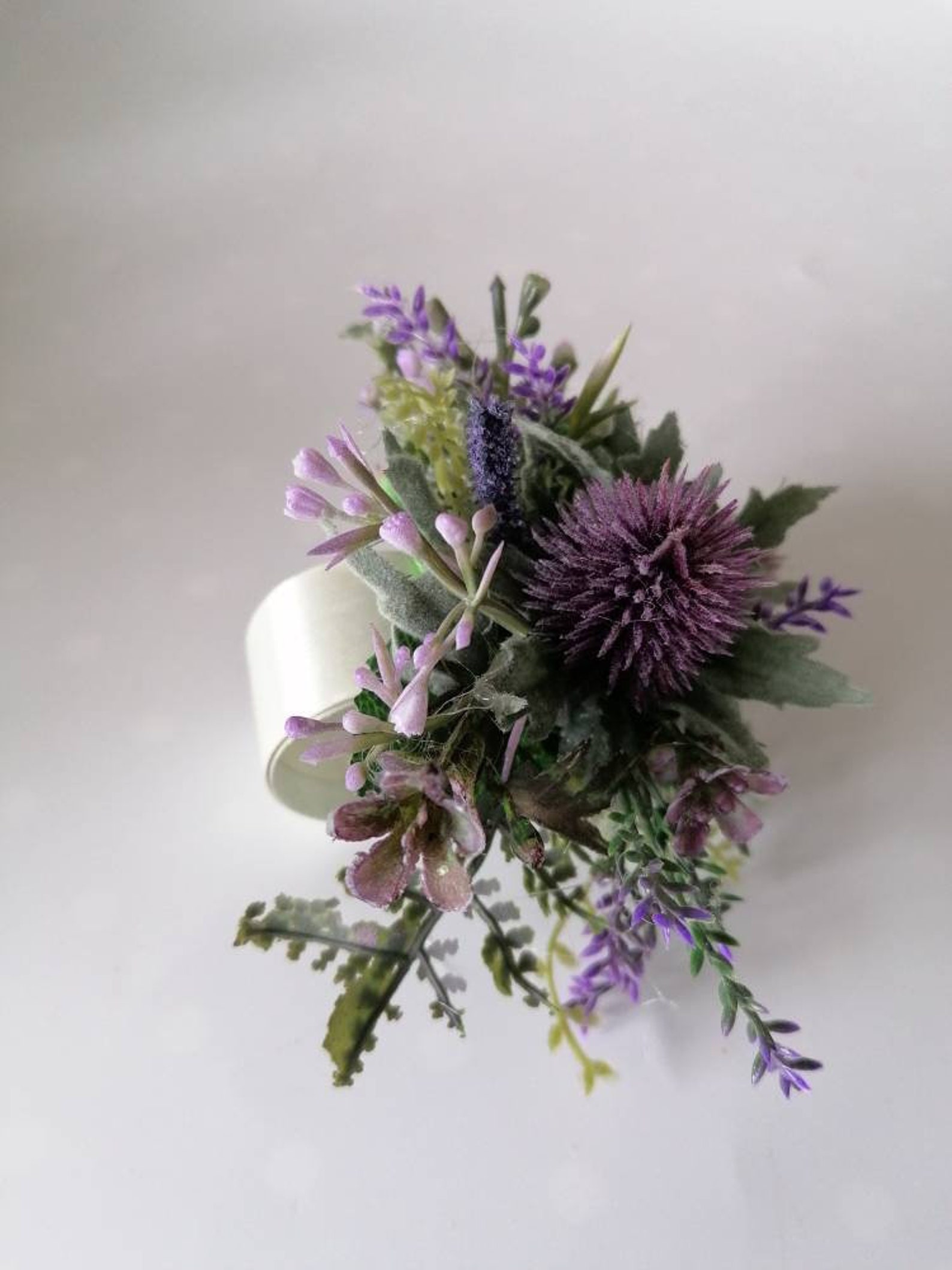 Scottish Wildflowers Heather Thistles Purple Buttonhole | Etsy UK