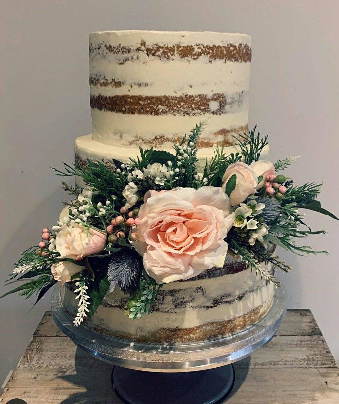 Custom Wedding Cake Garland Made to Order in Any Choice of Flowers and ...