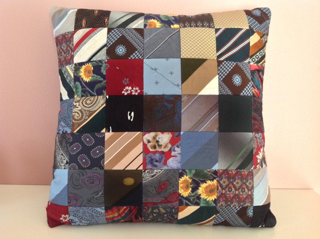 301 Custom Made Quilted Necktie Pillow - Etsy