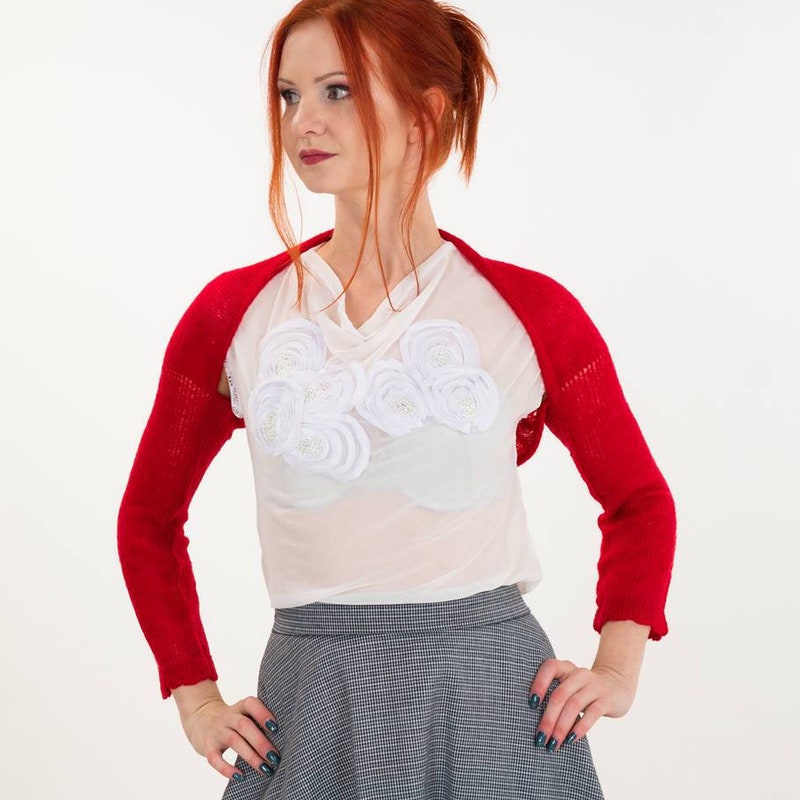Red Shrug - Etsy