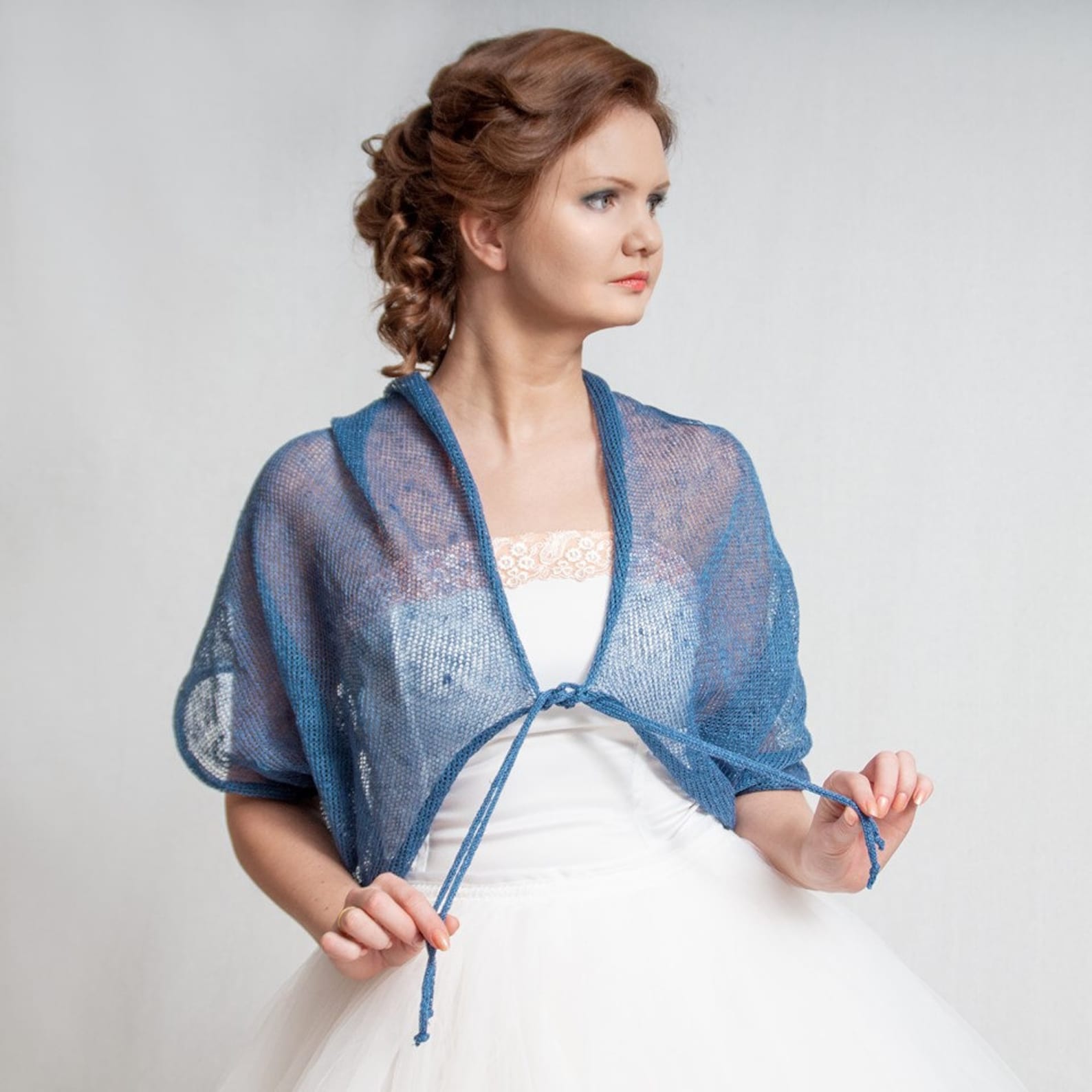 Linen Bolero Hooded Bolero Linen Hoodie Linen Shrug Knit Cover | Etsy