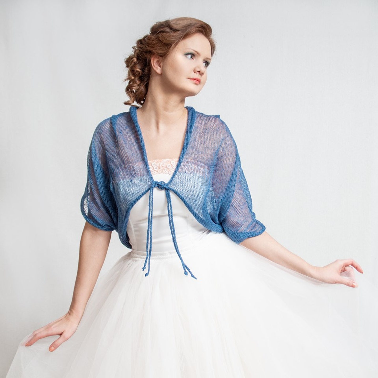 Linen Bolero Hooded Bolero Linen Hoodie Linen Shrug Knit Cover | Etsy