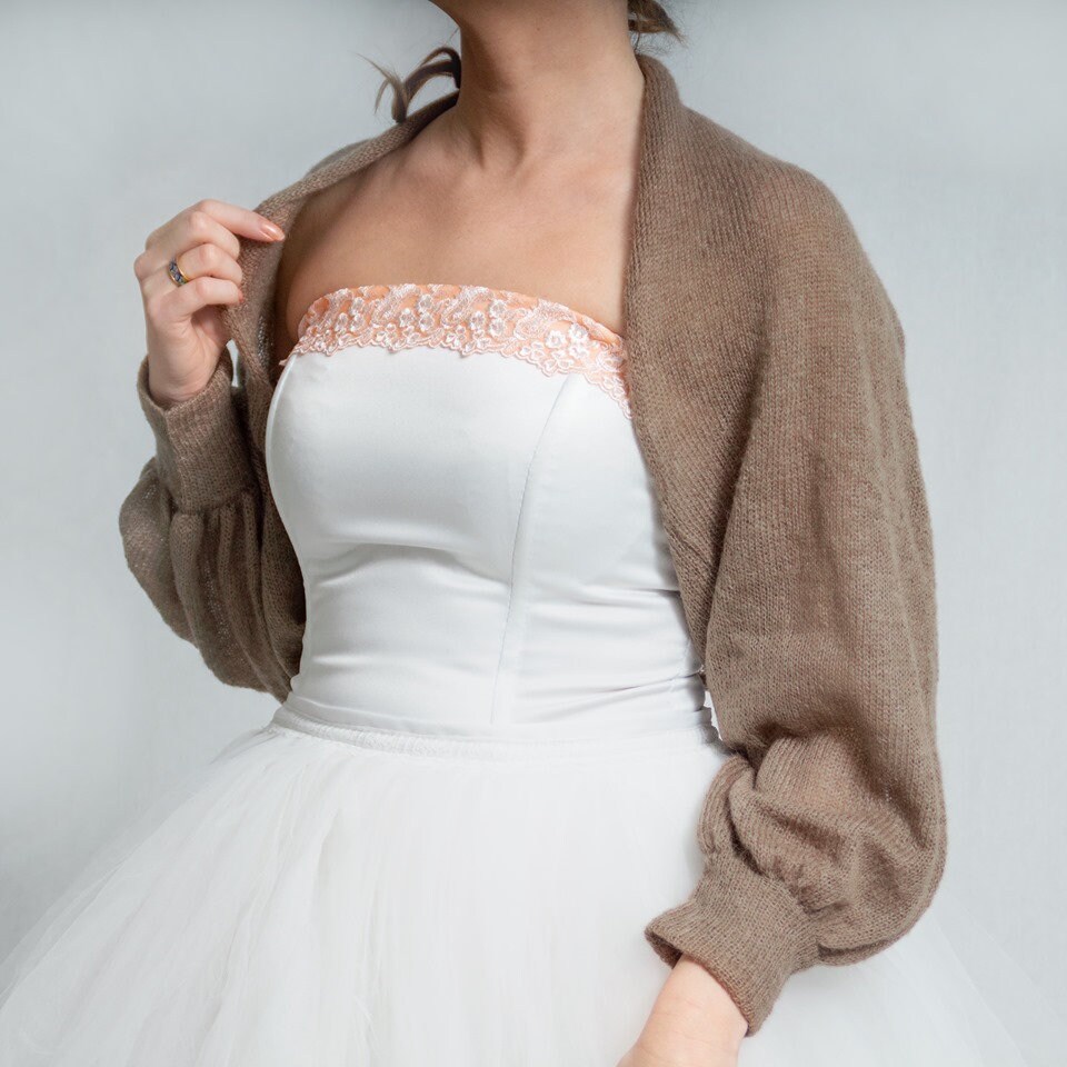 Knit Mohair Bolero Wedding Jacket Evening Cover up Handmade Shrug - Etsy
