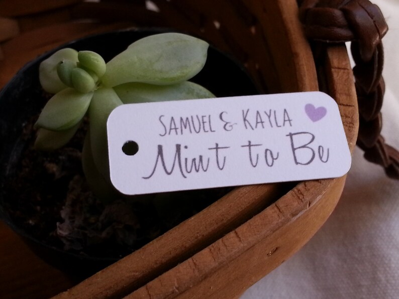 25 Mint to Be Favor Tags, Mint to Be Tags, Wedding Mint Favor Tags - Etsy
