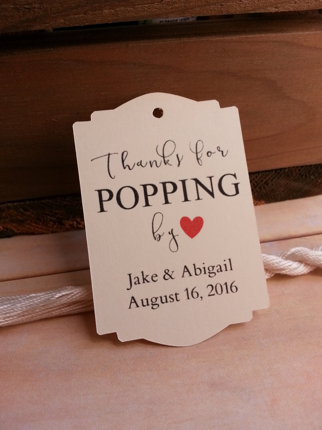 25 Thanks for Popping By Bridal Shower Favor Tags Thanks for | Etsy