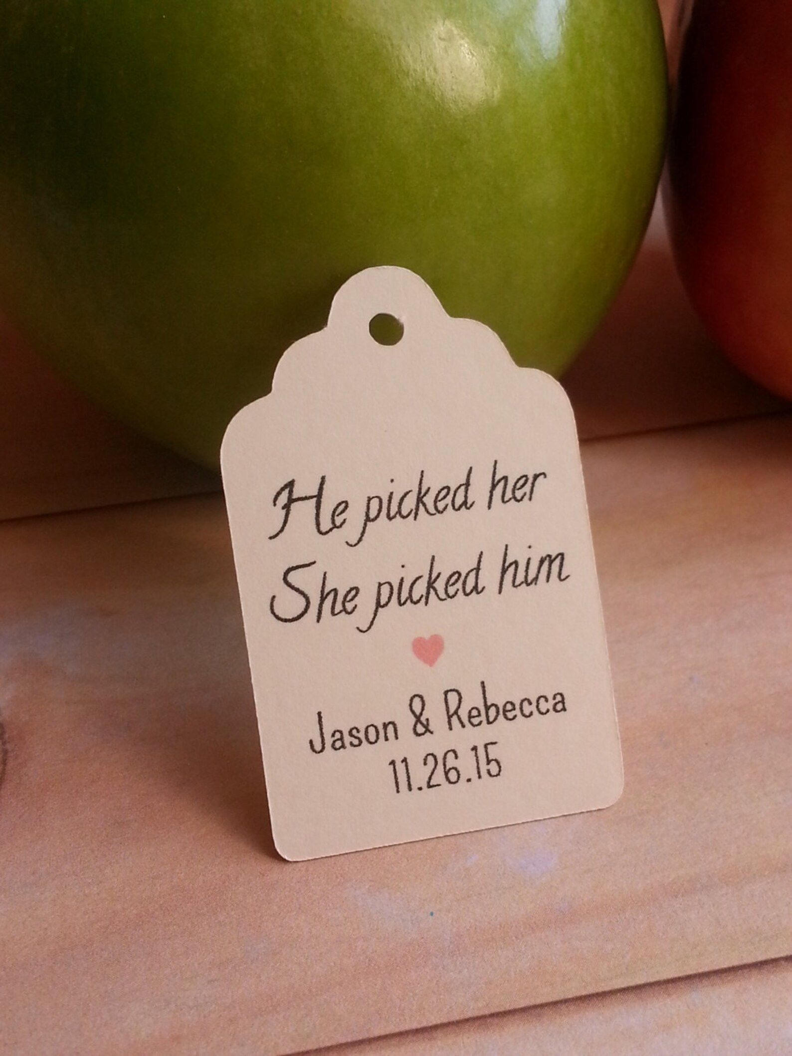 25 He Picked Her She Picked Him Tags, Custom Fall Wedding Favor Tags ...