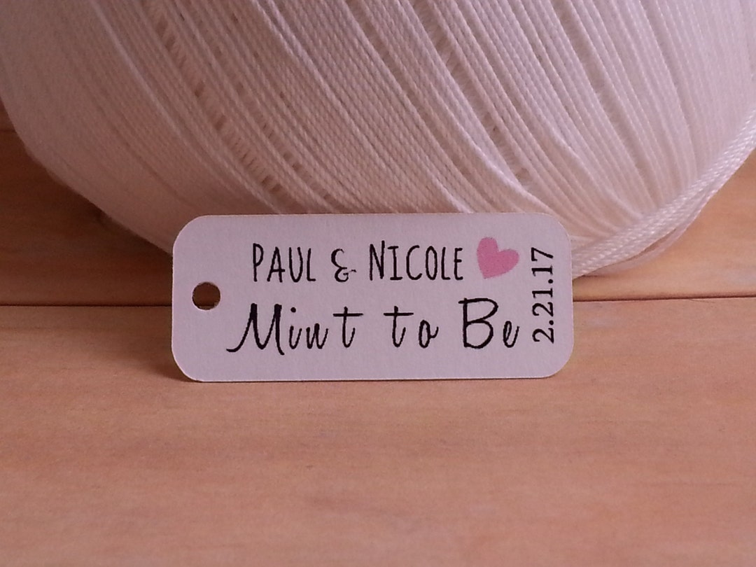 25 Mint to Be Favor Tags, Mint to Be Tags, Wedding Mint Favor Tags - Etsy