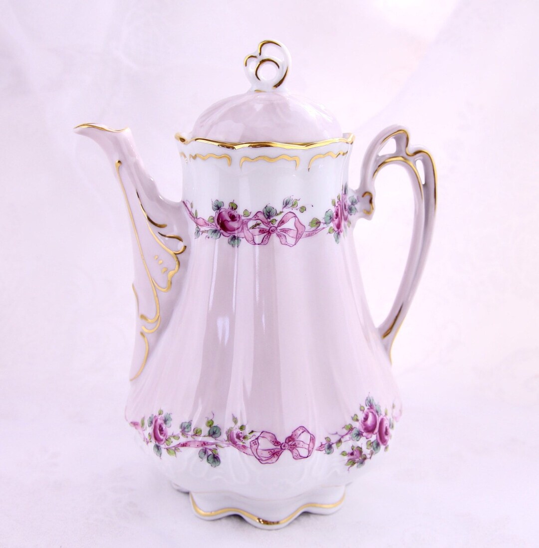 20% Off- 32oz Coffee Pot - Vintage Design Pink Background - Etsy