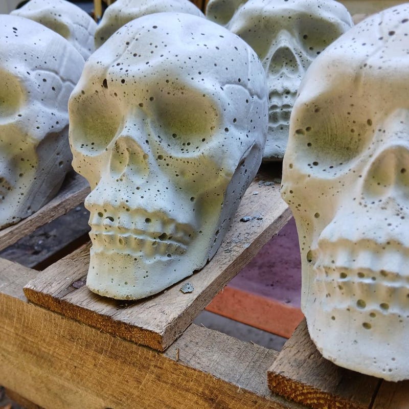 Concrete Skulls - Etsy