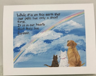 Rainbow bridge card | Etsy