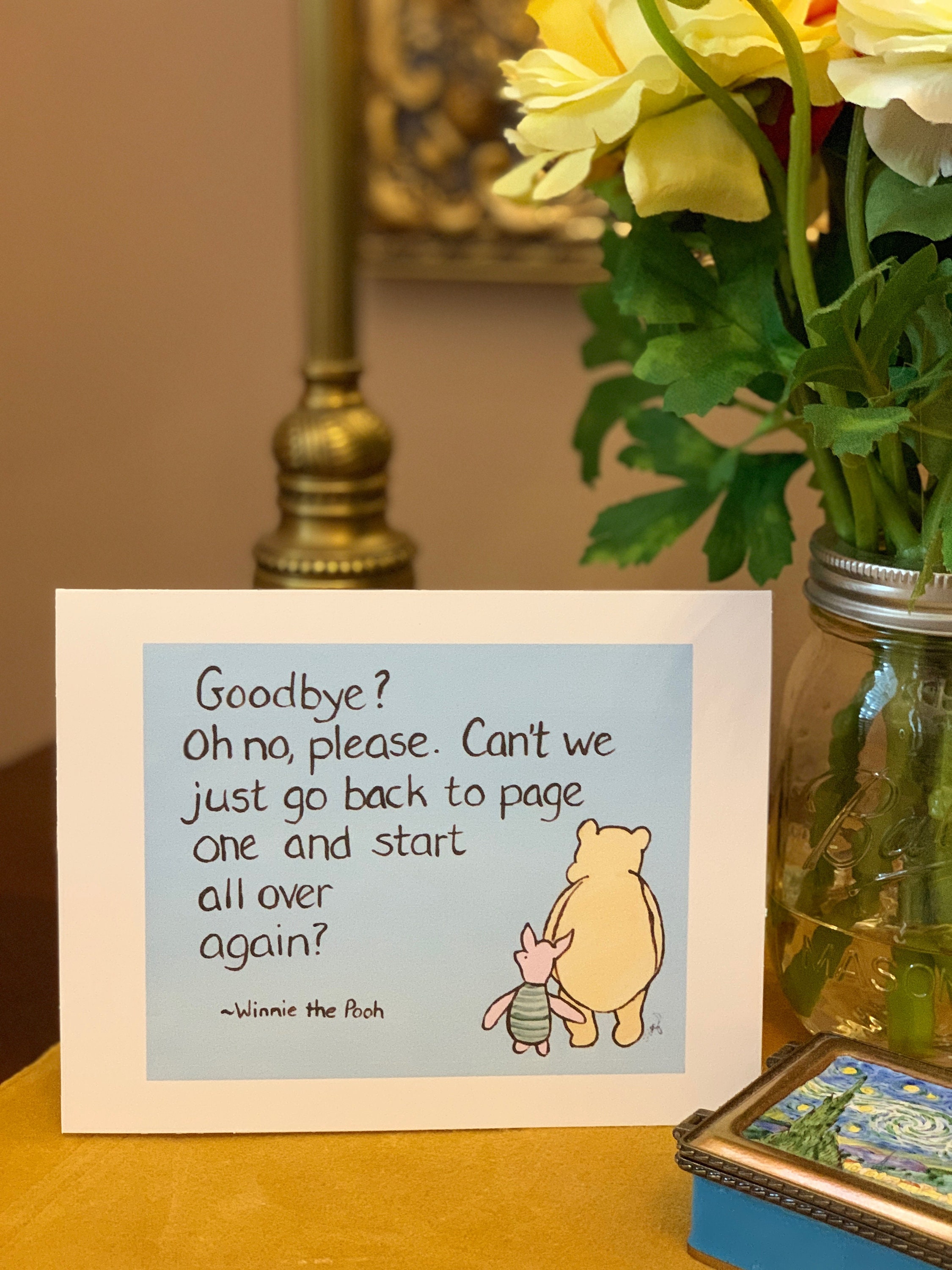 Graduation Winnie the Pooh Goodbye Card Pooh and Piglet - Etsy Norway