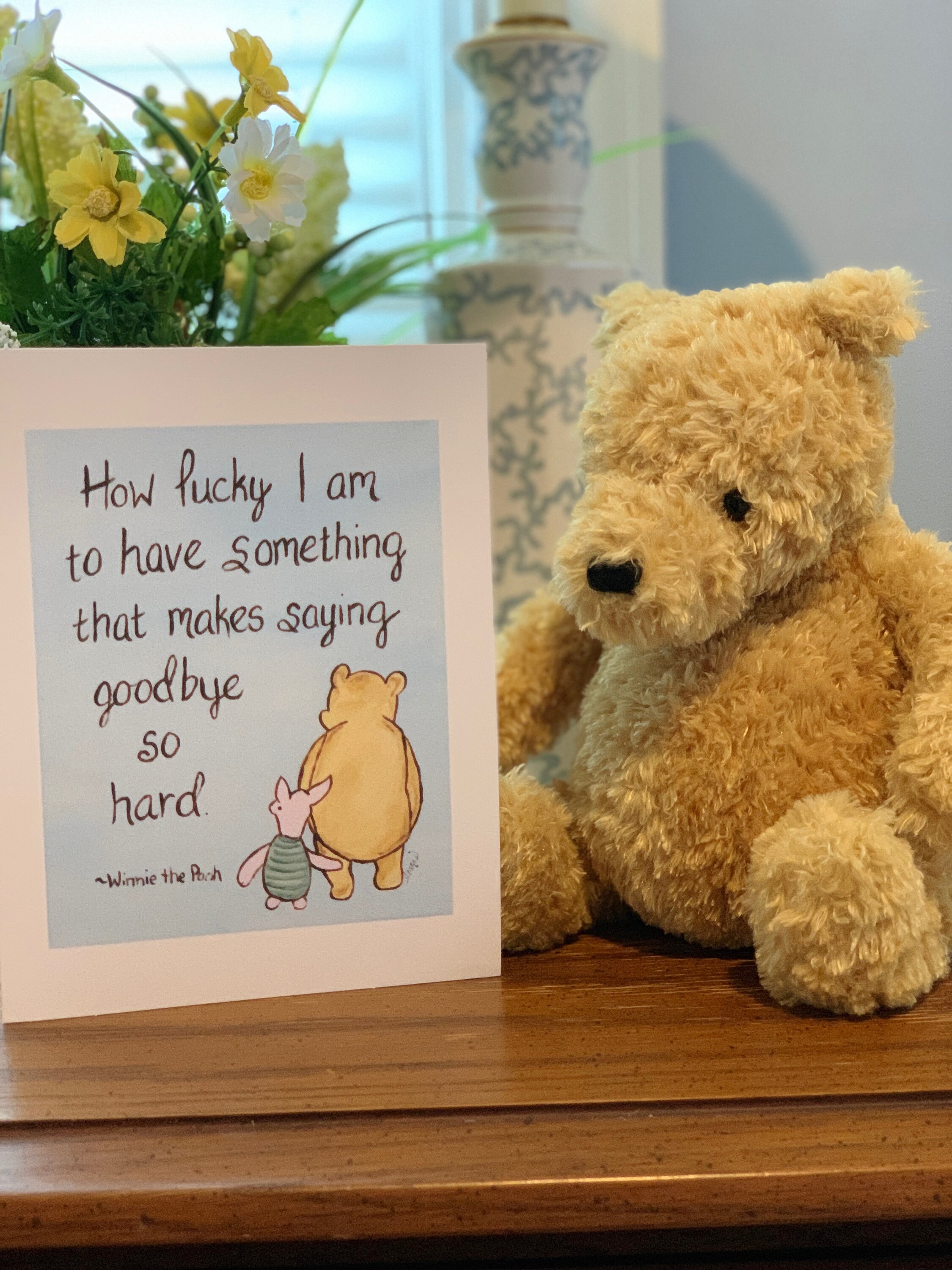 Goodbye Card Winnie the Pooh How Lucky I Am Card Pooh Bear - Etsy Denmark