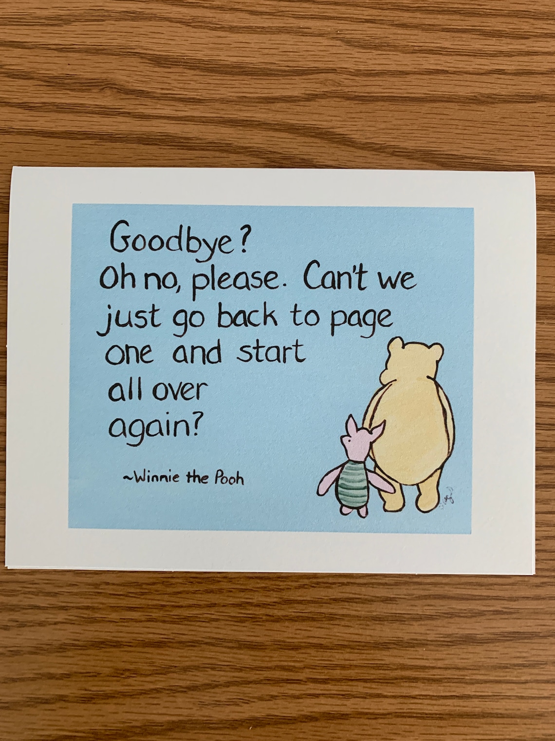 Graduation Winnie the Pooh goodbye card Pooh and Piglet | Etsy