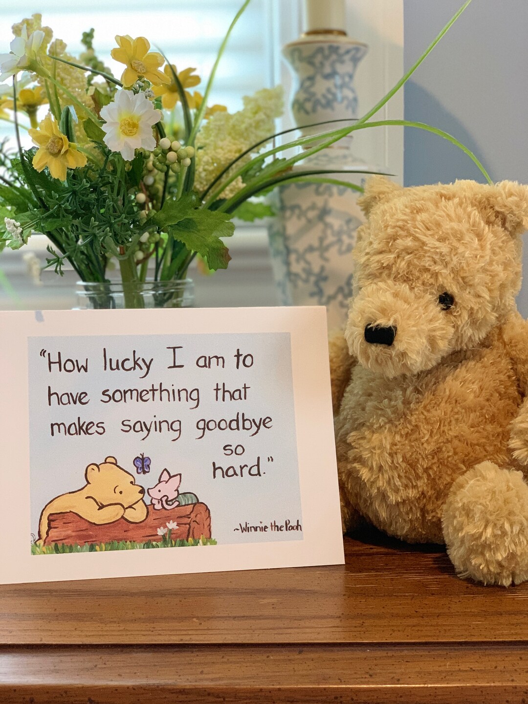 Classic Pooh Goodbye Card Winnie the Pooh Lucky to Know You - Etsy Israel