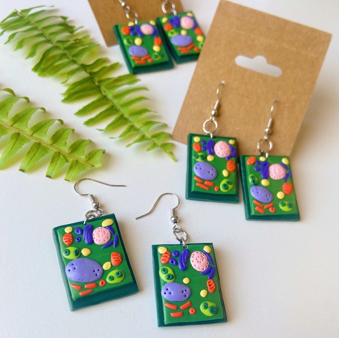 Plant Cell Handmade Science Teacher Biology Earrings - Etsy