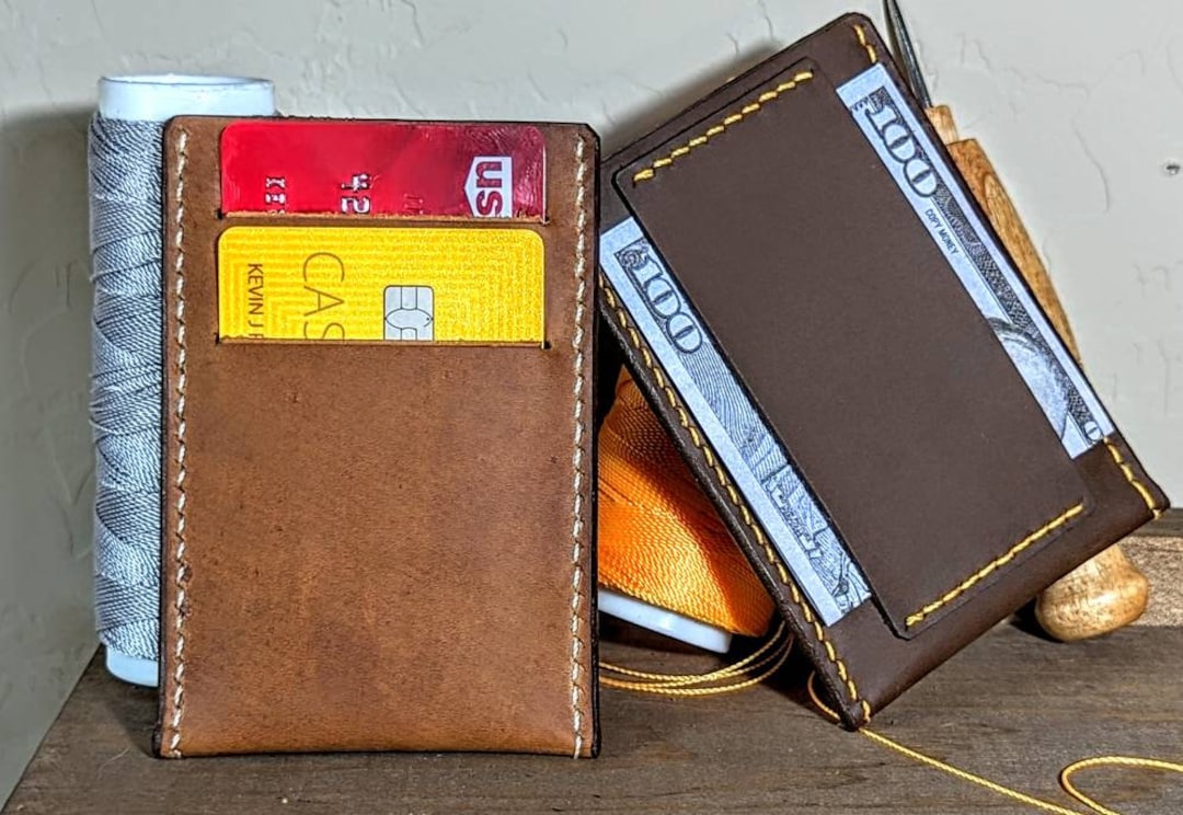 The Strap Wallet - Black & Tan Wallets - Front Pocket Wallet ...