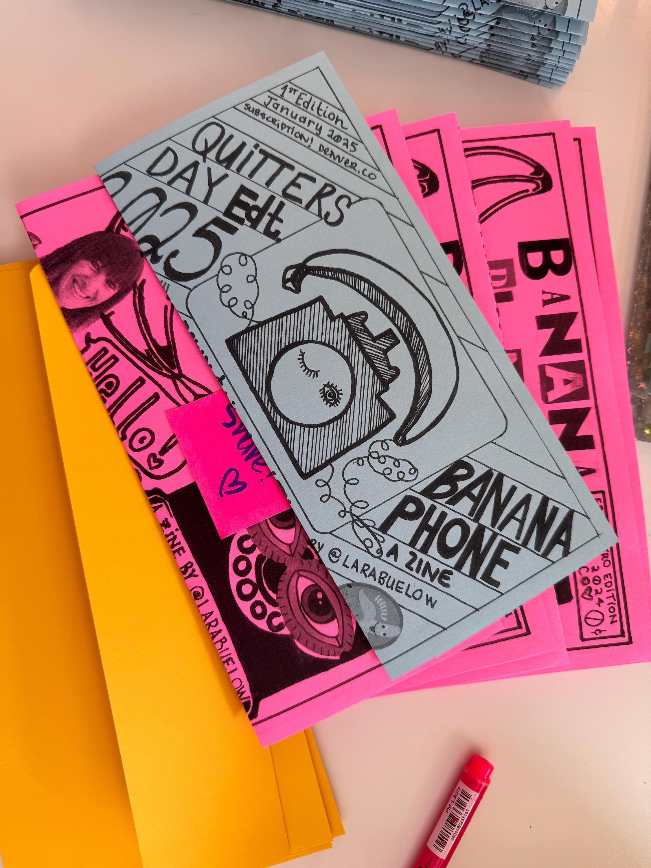 Banana Phone Zine: 6-month Subscription, May-nov 2025 - Etsy