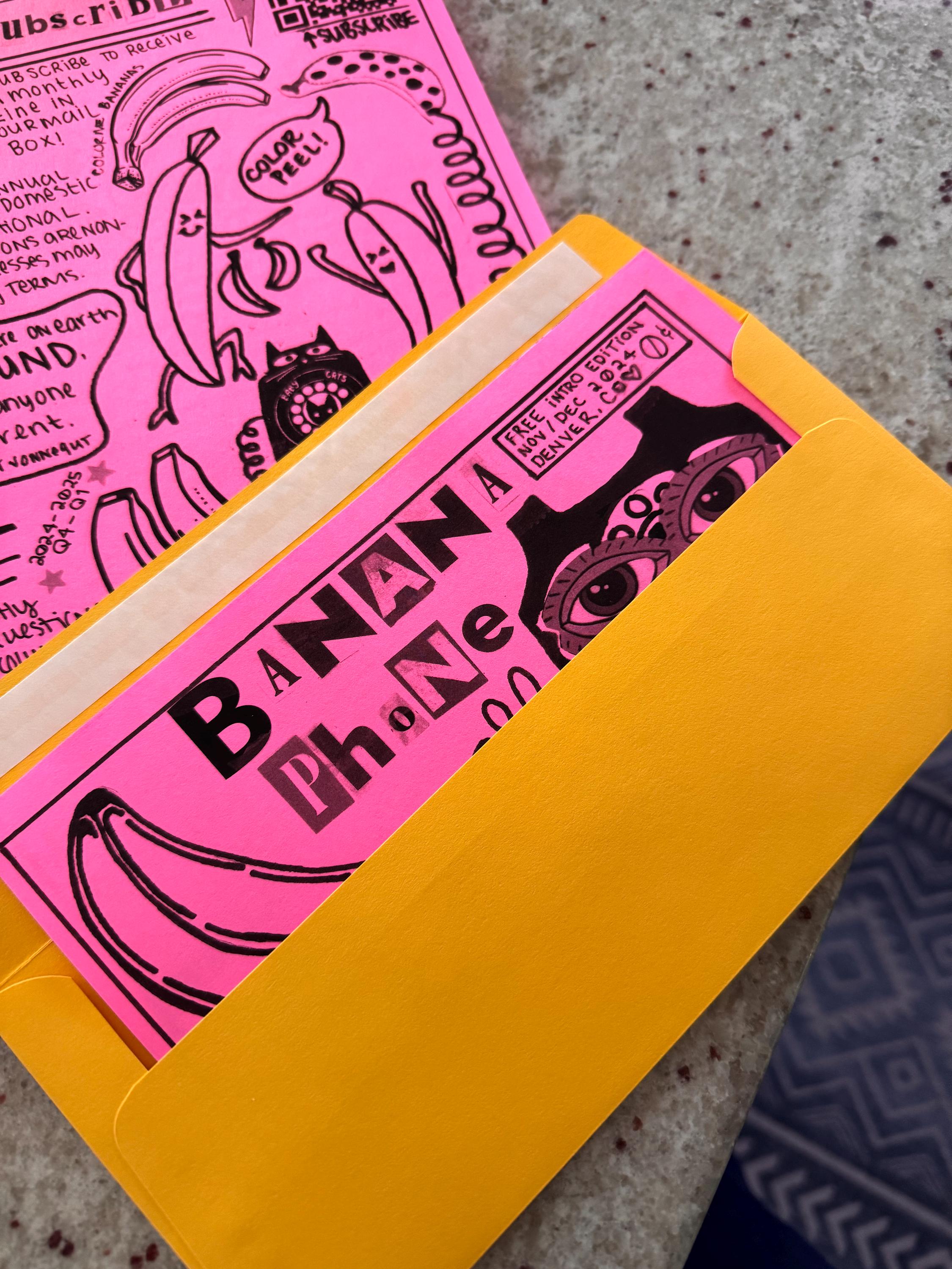 Banana Phone Zine: 6-month Subscription, May-nov 2025 - Etsy