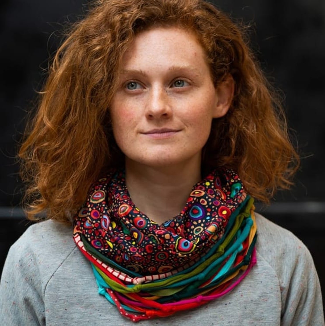 Infinity Scarf With Multi-colour Strands Suitable for Spring - Etsy