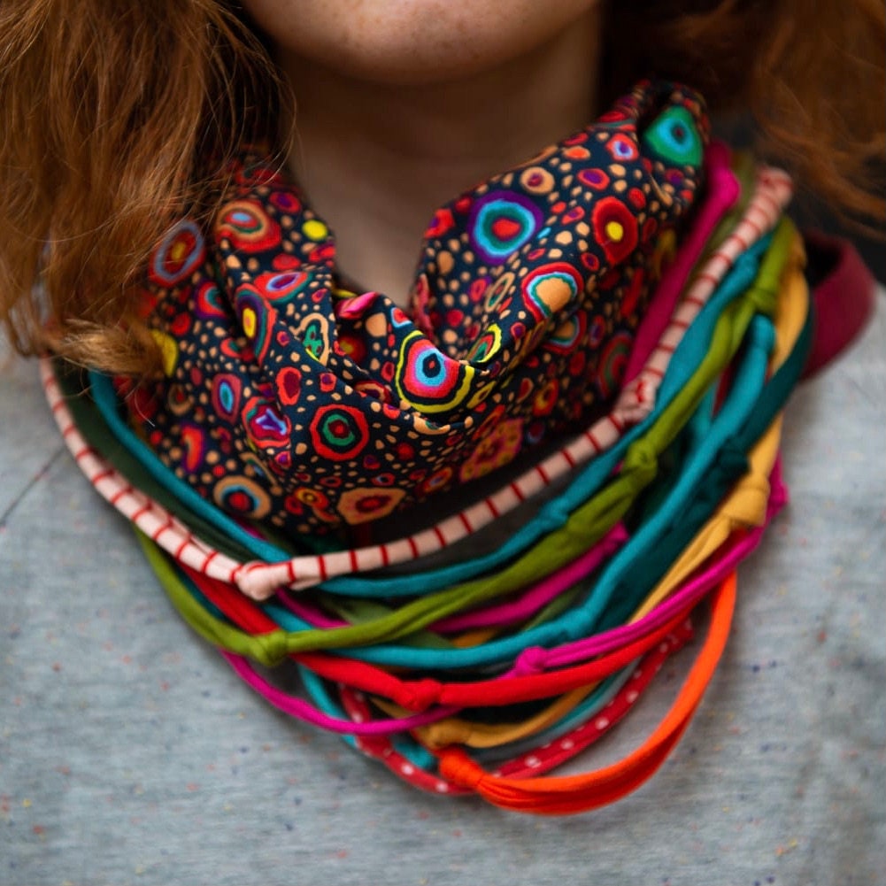 Infinity Scarf With Multi-colour Strands Suitable for Spring - Etsy
