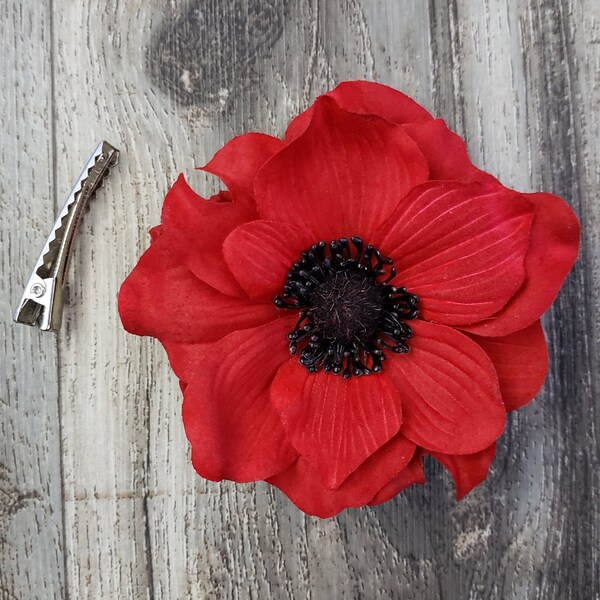 Poppy Hair Clip - Etsy