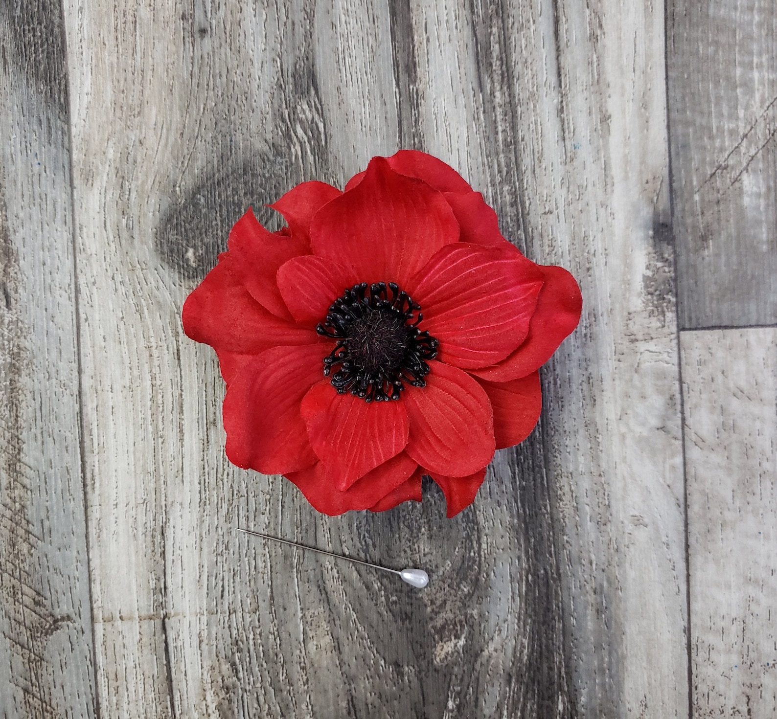 BOXED Red Poppy Realistic Center Boutonniere MATCHING - Etsy