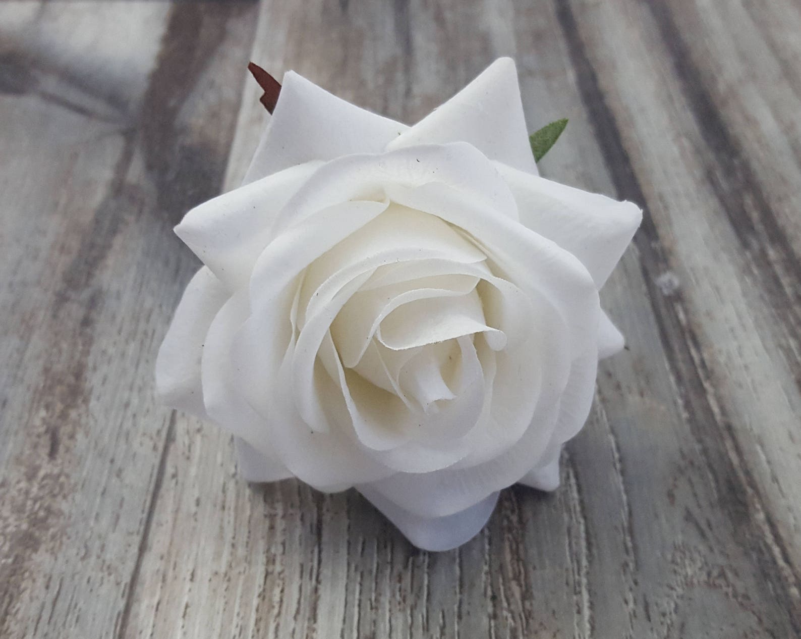 BOXED Real Touch Rose With Rhinestone Button Boutonniere | Etsy