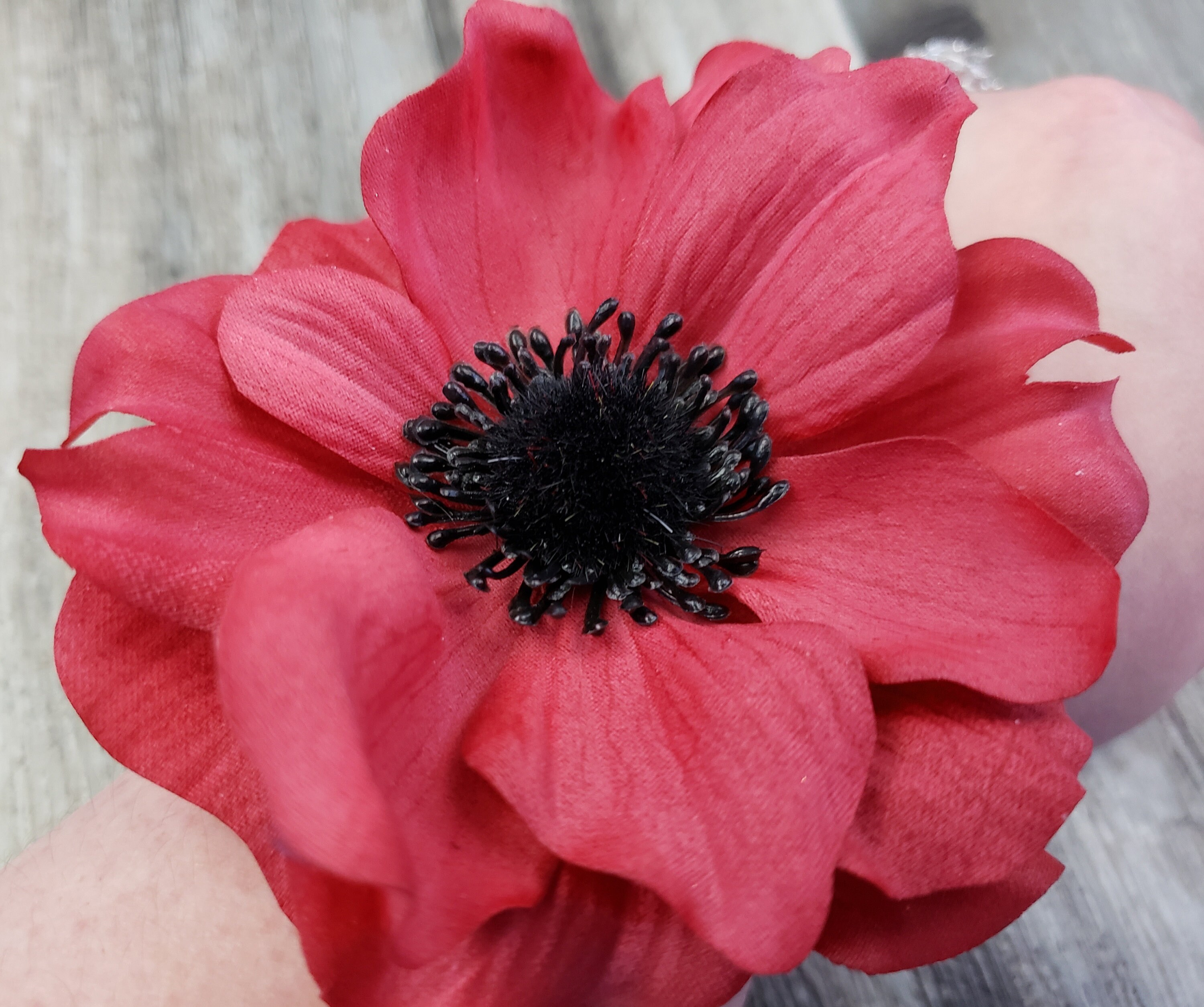 BOXED Red Poppy Realistic Center LACE Wrist Corsage MATCHING | Etsy
