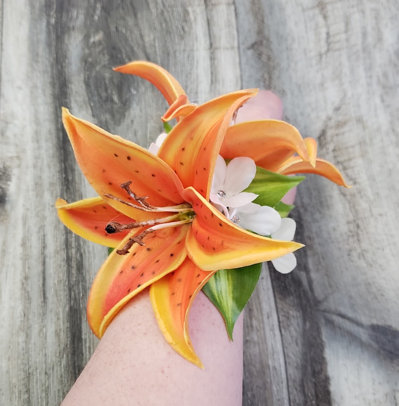 BOXED Real Touch Orange Yellow Stargazer Tiger Lilies - Etsy