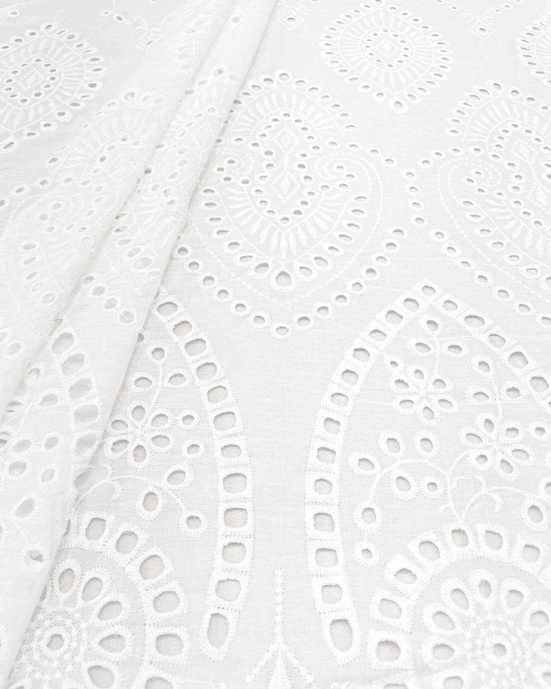 Free Shipping. White Cotton Embroidered Eyelet Fabric 200510 - Etsy
