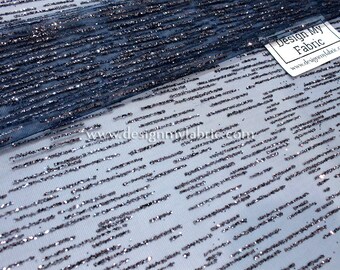 Blue and Silver Fabric - Etsy