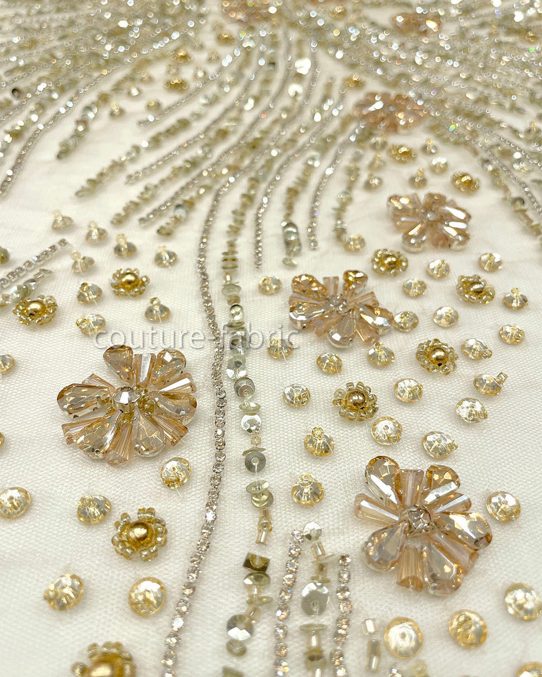 Free Shipping. Gold Color Embroidery Couture Lace - Etsy