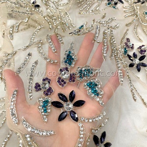 Free Shipping. Dark Purple Color Embroidery Couture Lace - Etsy