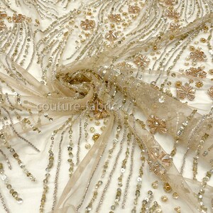 Free Shipping. Gold Color Embroidery Couture Lace - Etsy